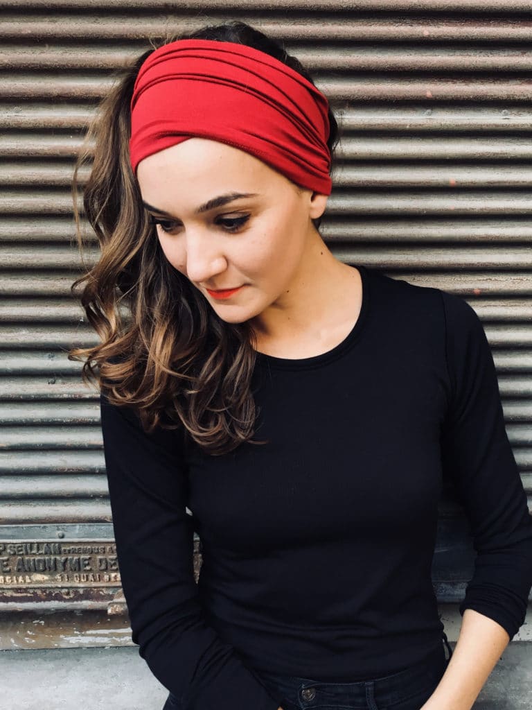 Bandeau à cheveux Oeko-tex à Scratch ! Rouge grenat