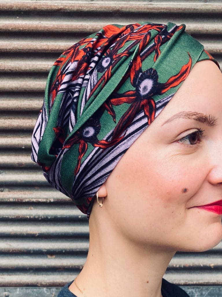 Bandeau à cheveux large facile à mettre Orchidée rouge