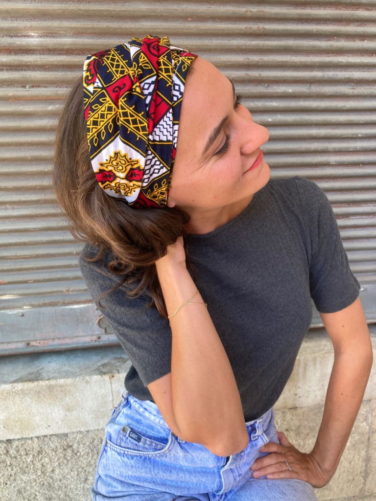 Bandeau à cheveux large en tissu africain - Wax Koliko